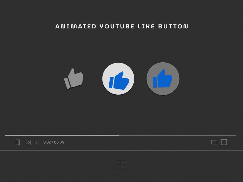 Animated Youtube Like Button Minimal Animation Design Thumbs - Etsy