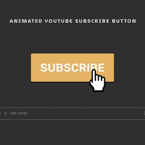 Golden Yellow Animated Youtube Subscribe Button, Minimal Animation ...