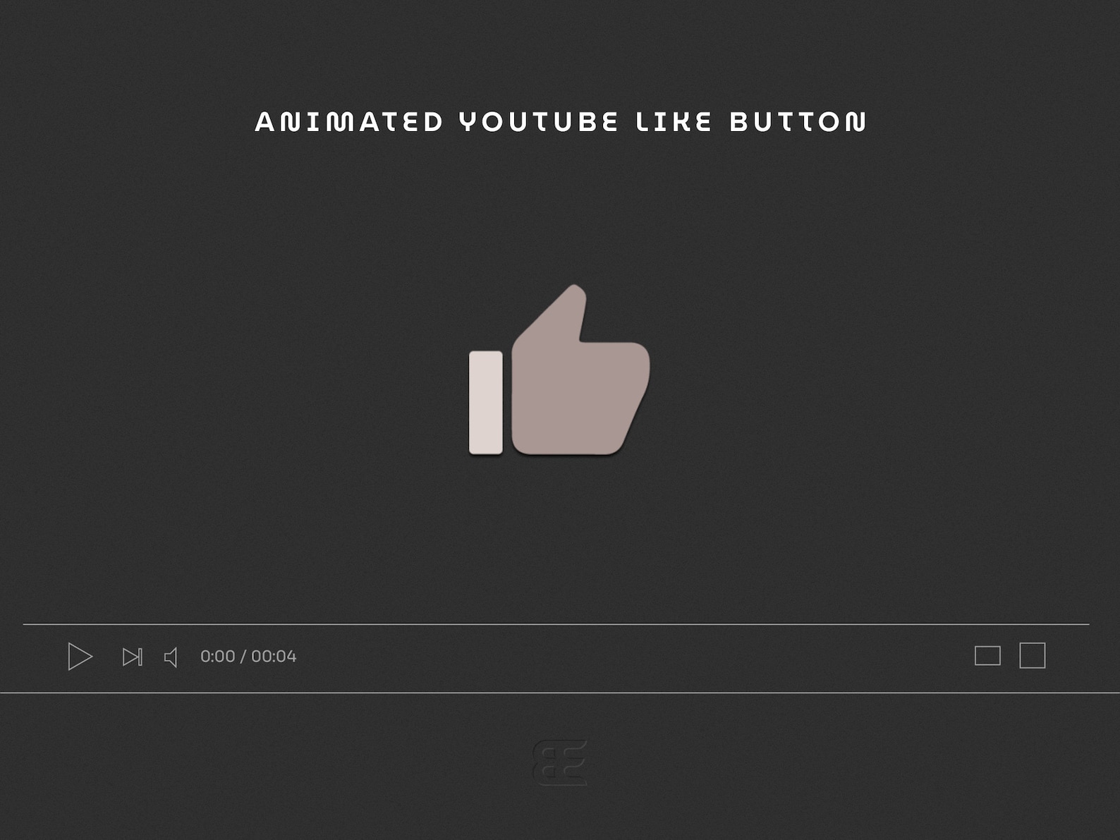 Taupe Animated Youtube Like Button, Like Button, Minimal Animation ...