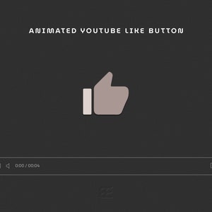 Taupe Animated Youtube Like Button, Like Button, Minimal Animation ...