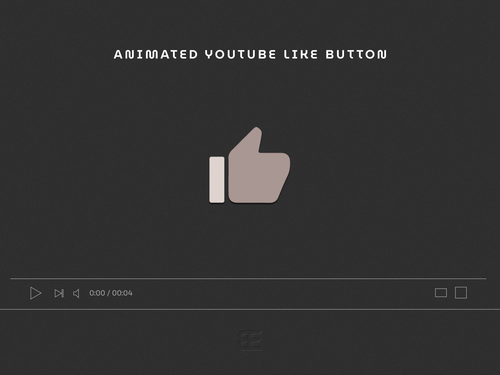 Taupe Animated Youtube Like Button, Like Button, Minimal Animation ...