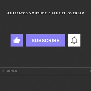 Purple Animated Youtube Subscribe Channel Overlay, Youtube Subscribe ...