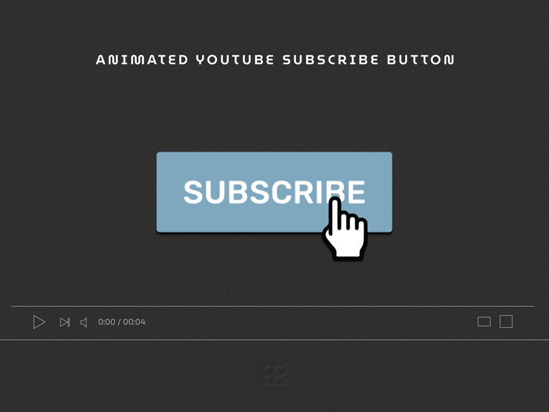 Blue Grey Animated Youtube Subscribe Button, Minimal Animation Design ...