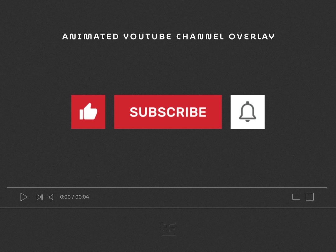 Animated Youtube Channel Overlay, Youtube Subscribe Button, Like and ...