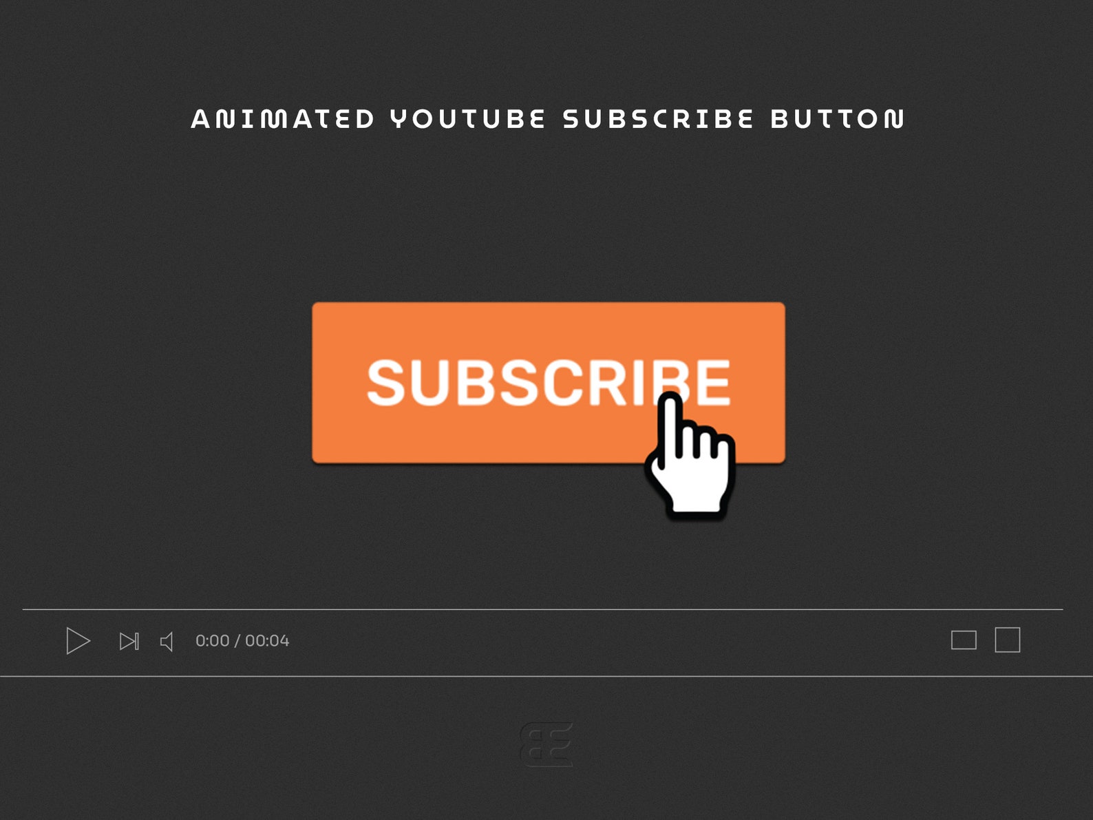 Orange Animated Youtube Subscribe Button, Minimal Animation Design ...