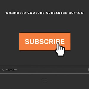 Orange Animated Youtube Subscribe Button, Minimal Animation Design ...