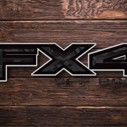 Ford FX4 off Road Truck Bed Side 4WD Decal Set 2 CAMO | Etsy