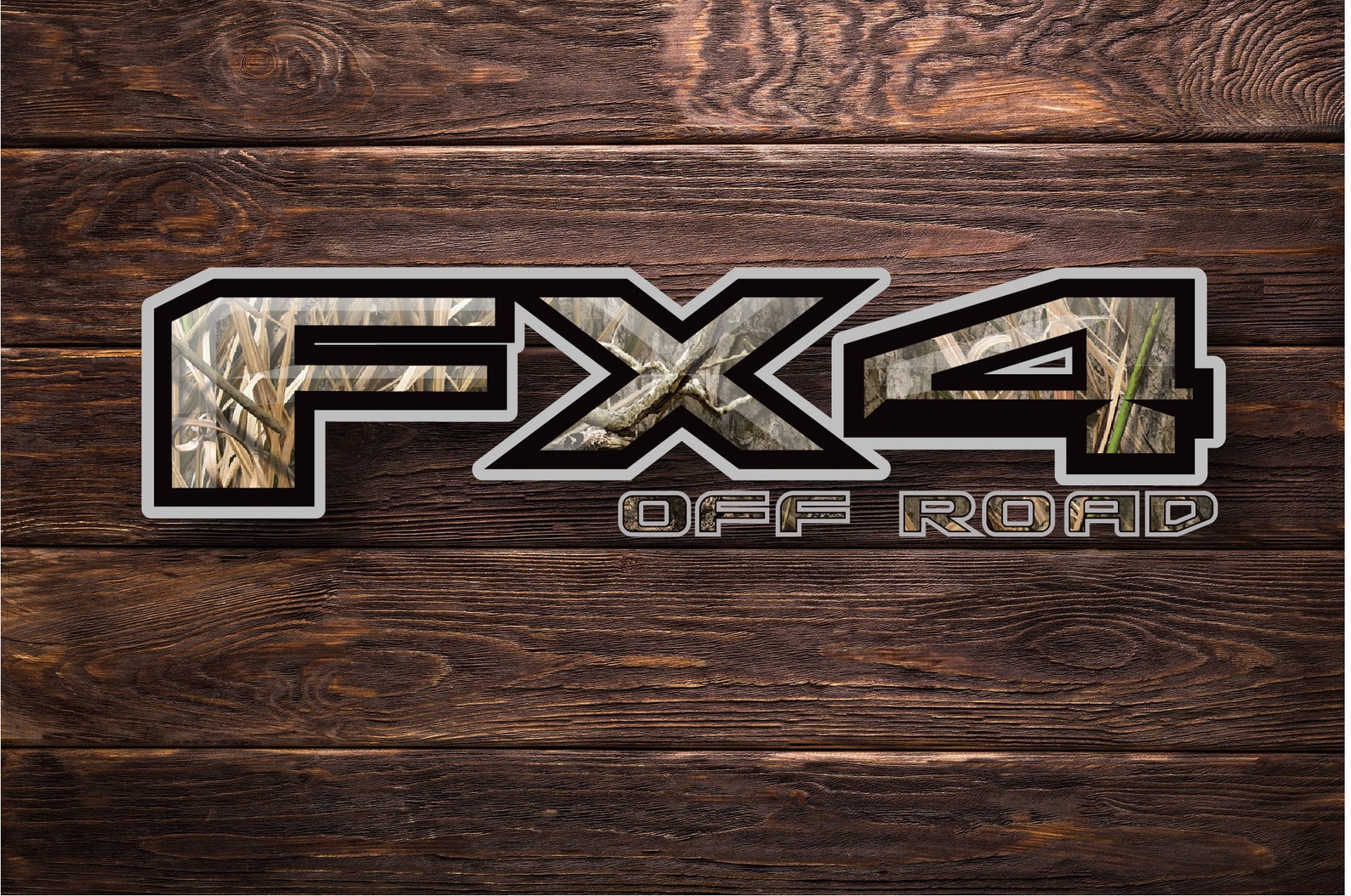 Ford FX4 off Road Truck Bed Side 4WD Decal Set 2 CAMO | Etsy