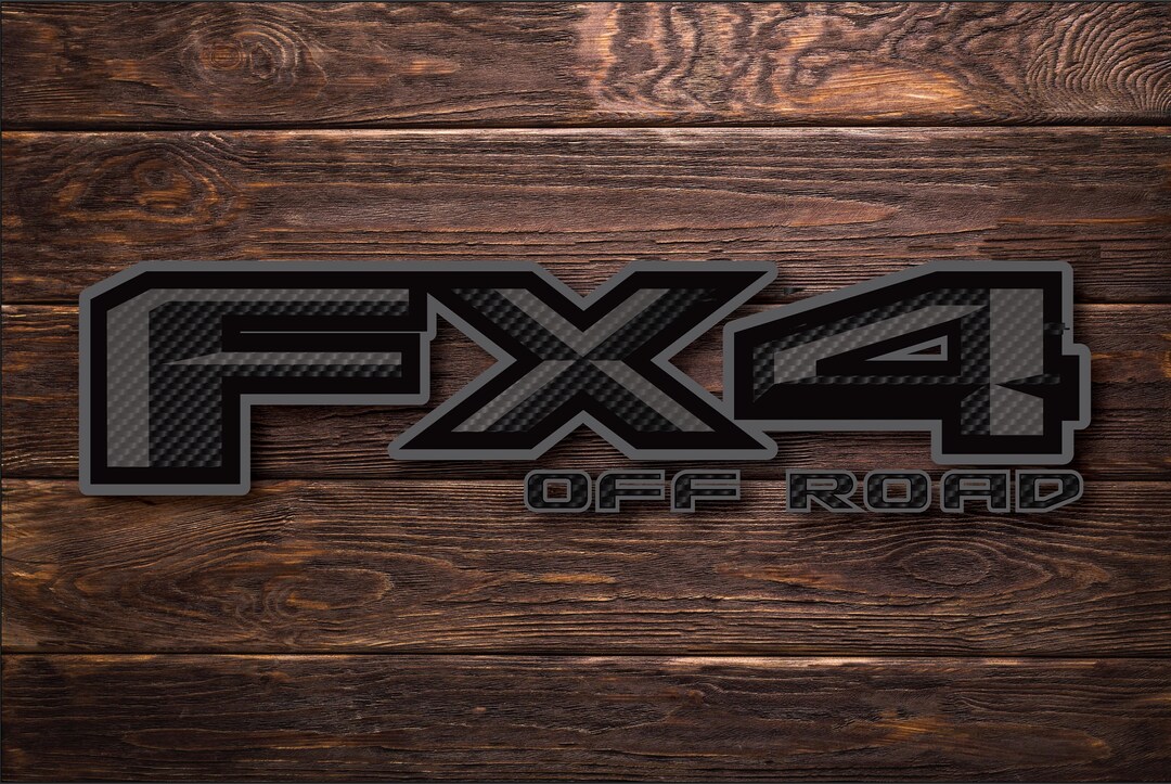 Ford Ranger FX4 off Road Truck Bed Side 4WD Decal Set (2) Carbon Fiber ...