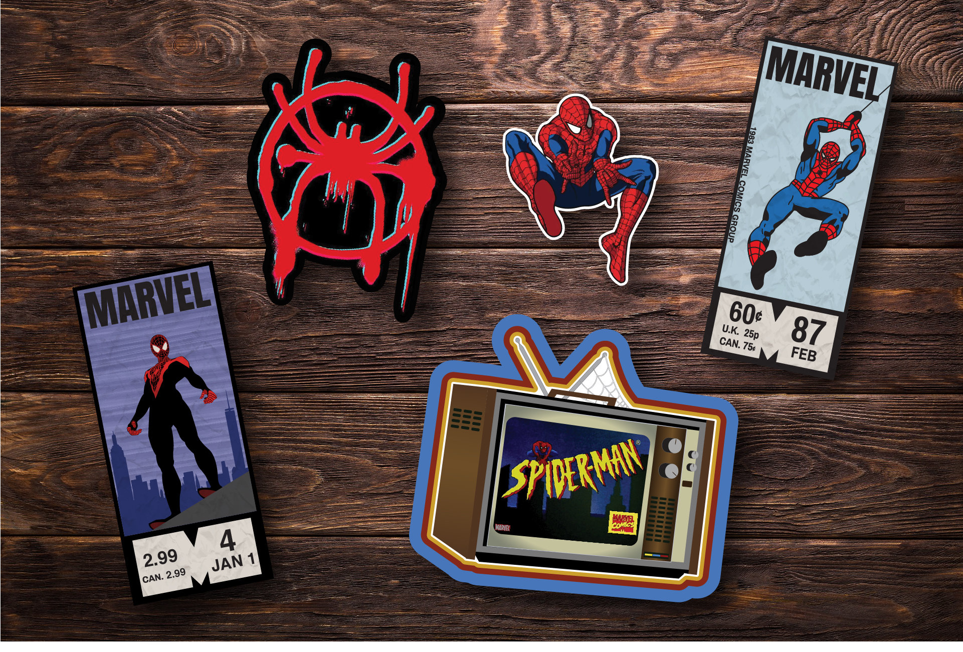 Spider-man Inspired Spider-verse Sticker Pack Car Decal - Etsy Denmark