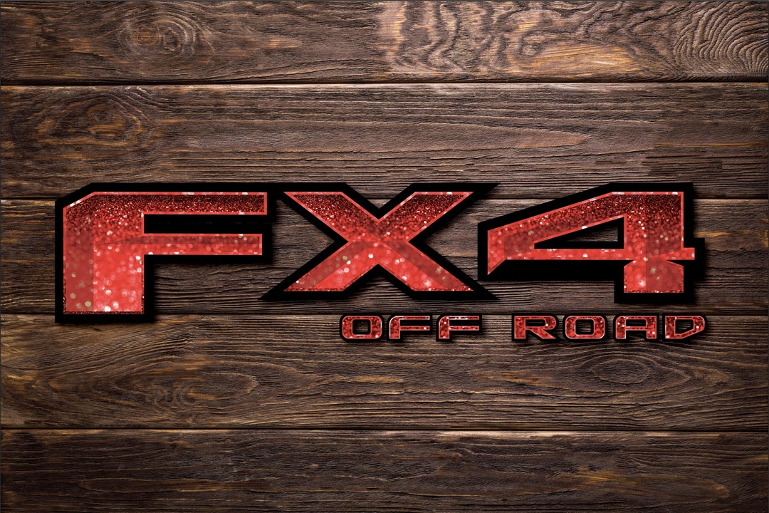 Ford F-150 FX4 off Road Truck Bed Decals – Red Glitter 4WD | F-150, F ...