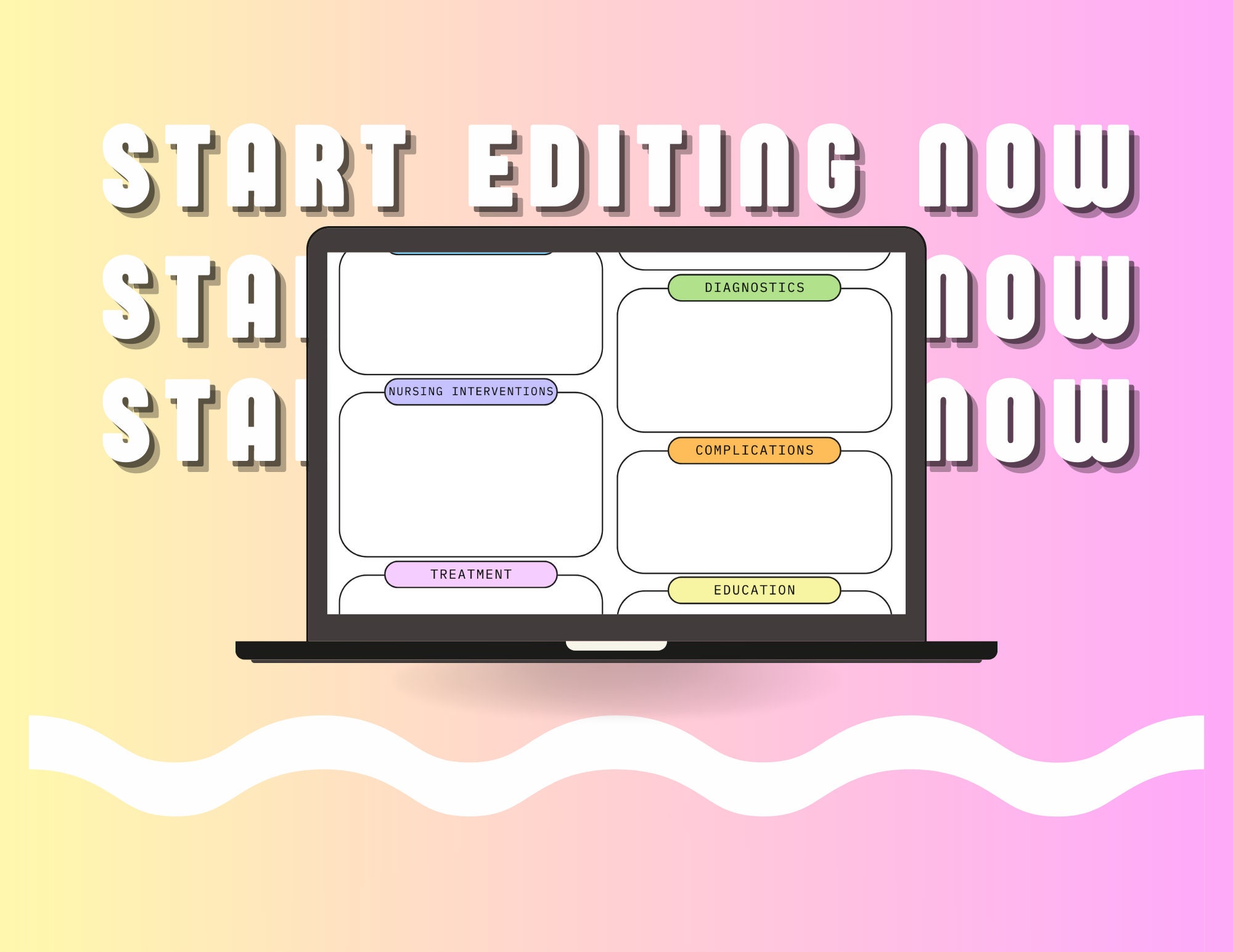 Med Surg Template, Concept Map, Pathophysiology Template, Disease ...