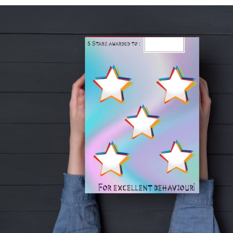 X4 Printable Reward Charts Digital Download Behaviour Chart - Etsy