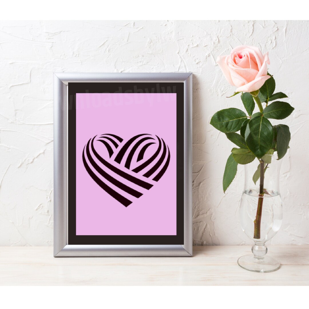 A4 Herz Wanddekor, Herunterladbarer Kunstdruck, Muttertag, Valentinstag Geschenk für sie - Etsy.de