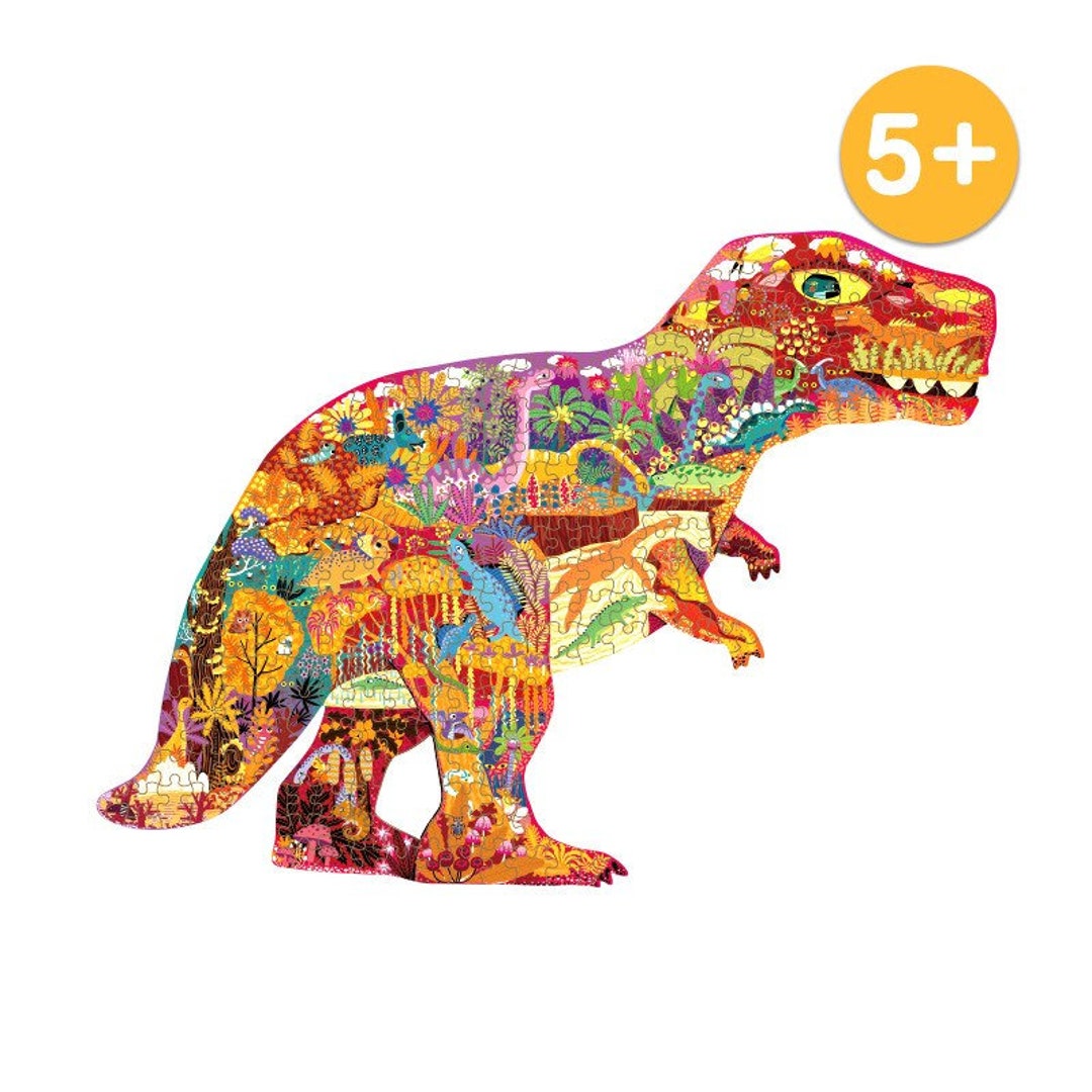 Jurassic Dinosaur Wooden Jigsaw Puzzle: 280 Pcs for Kids - Etsy