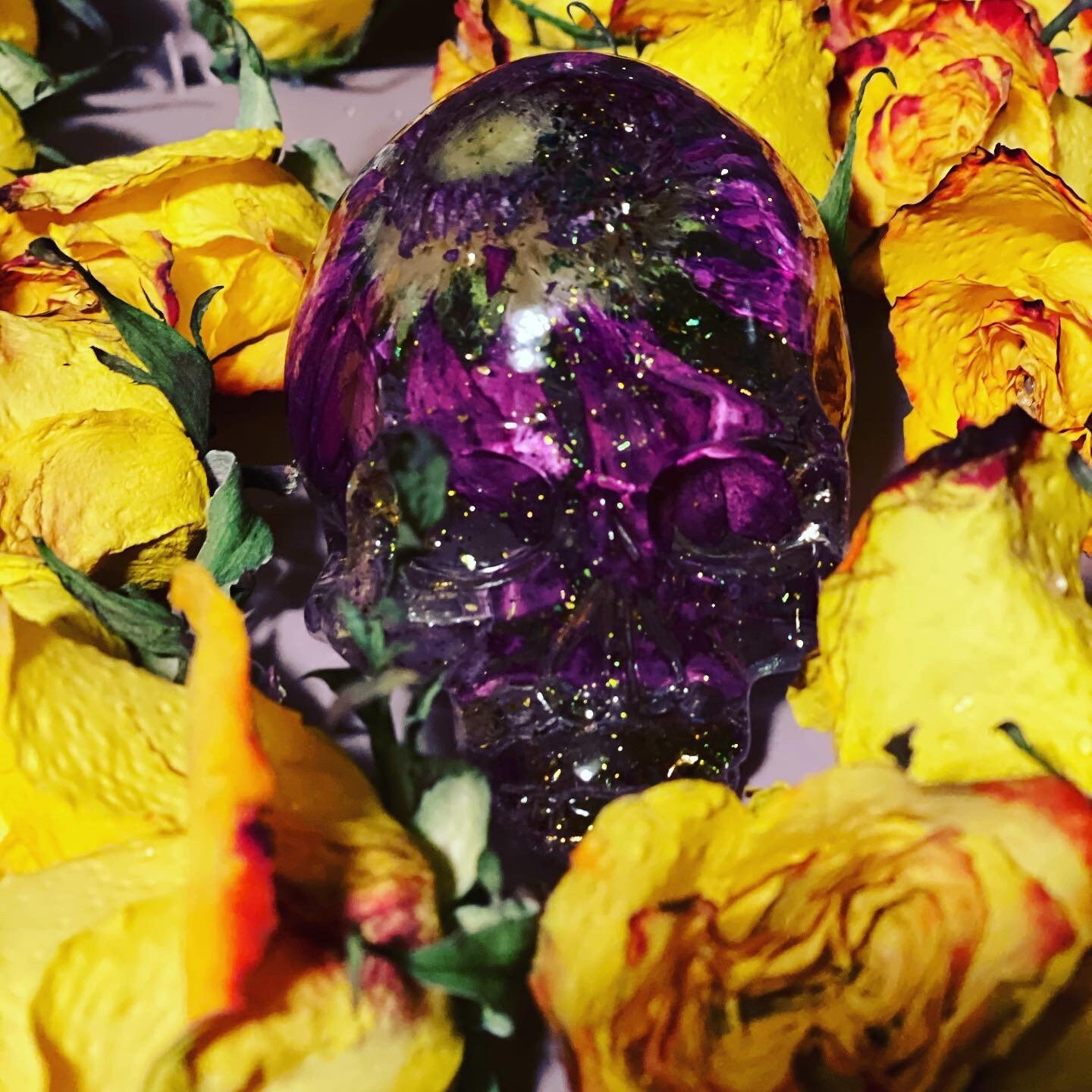 Magenta Flower Skull - Etsy