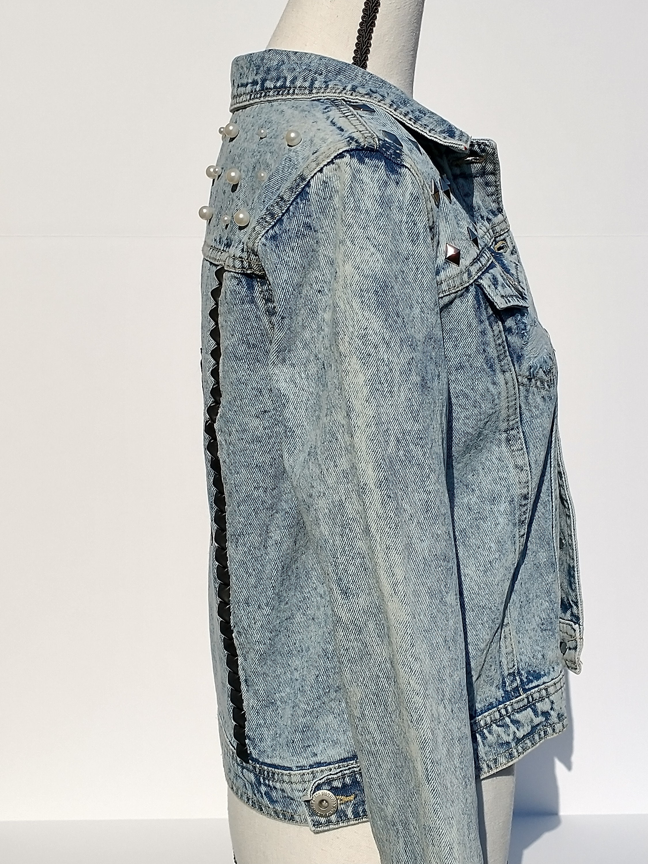 Studded Tiger Denim Jacket - Etsy