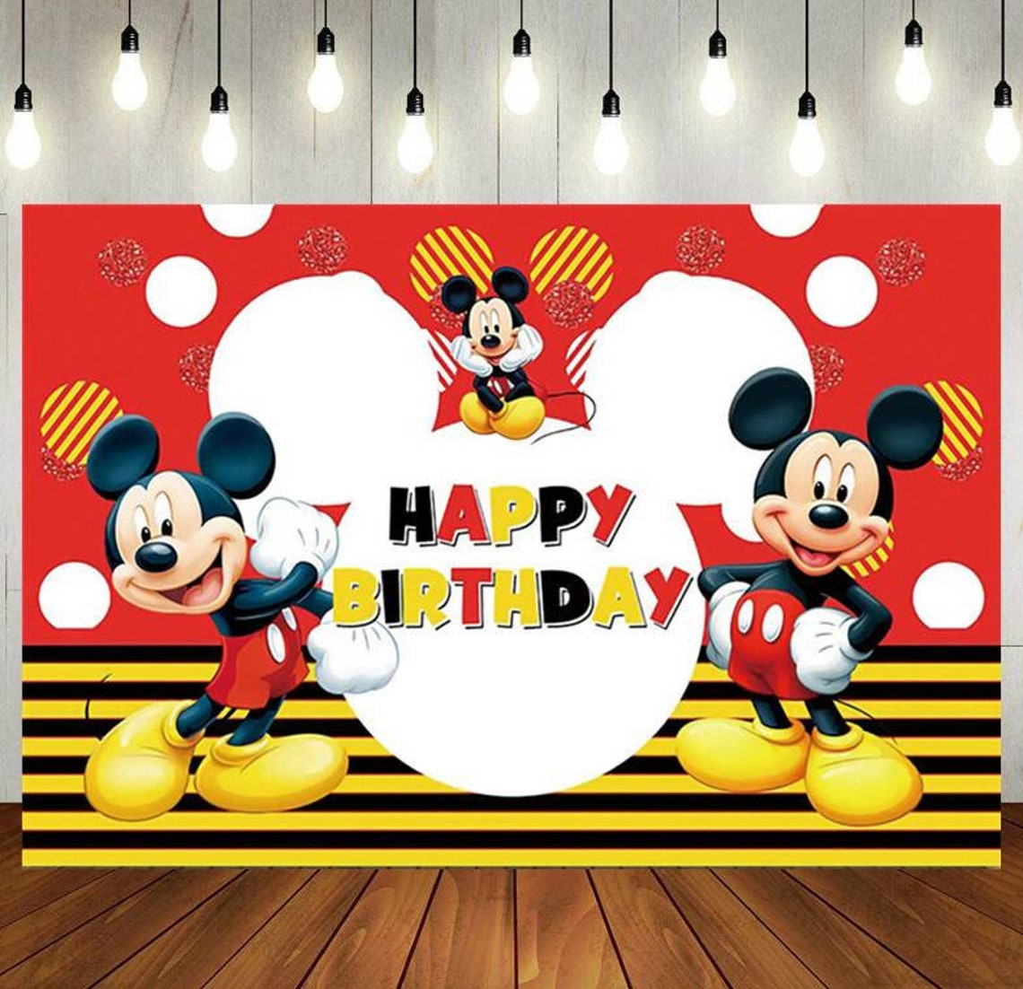 Mickey Mouse Photography Backdrop Mickey Minnie Birthday | Etsy