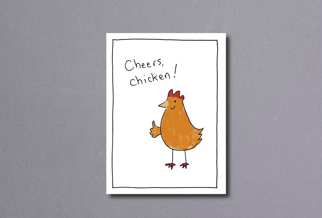 Cheers Chicken – Thank You Card - Etsy
