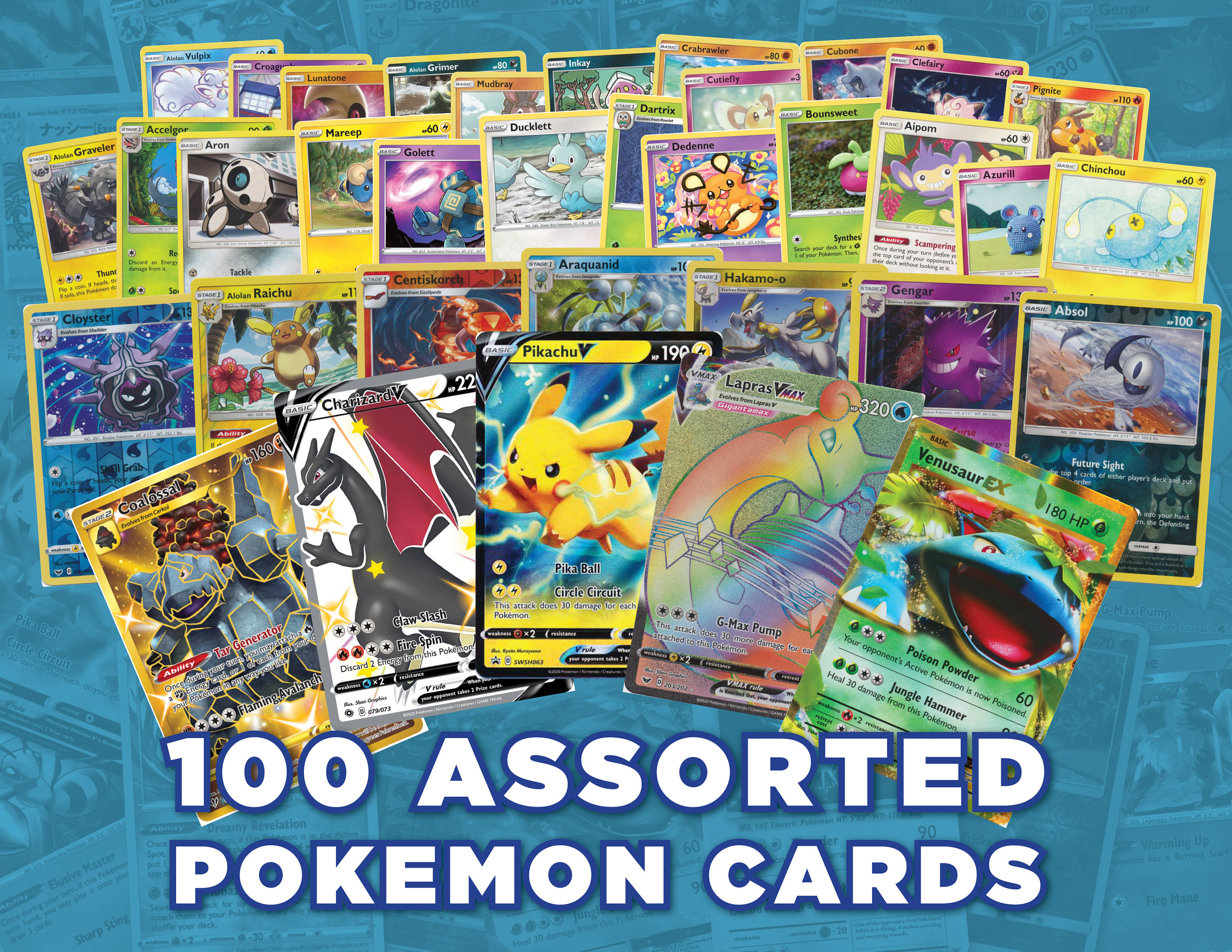 100 Pokemon Cards Bundle With Guaranteed Ultra Rare GXEXV | Etsy