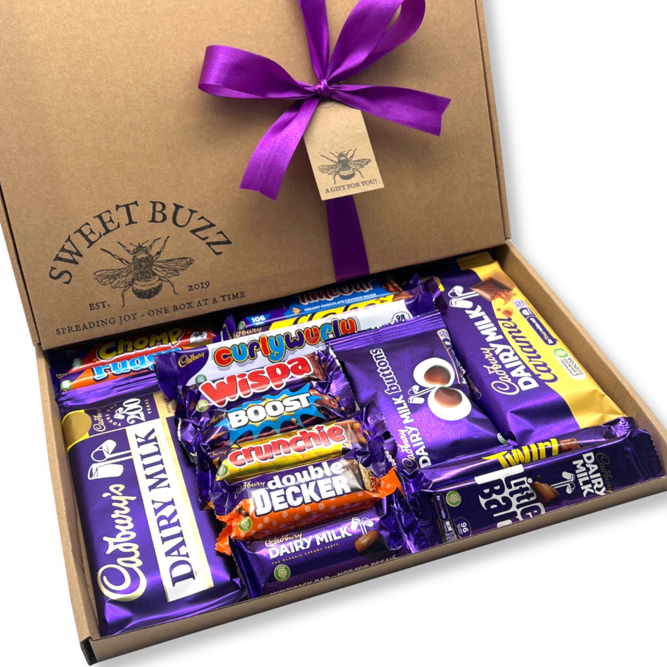 Chocolate Bar Gift Box Chocolate Hamper Personalised Gift Tag Treat Box Happy Birthday Present Valentines Day Hug in a Box Etsy