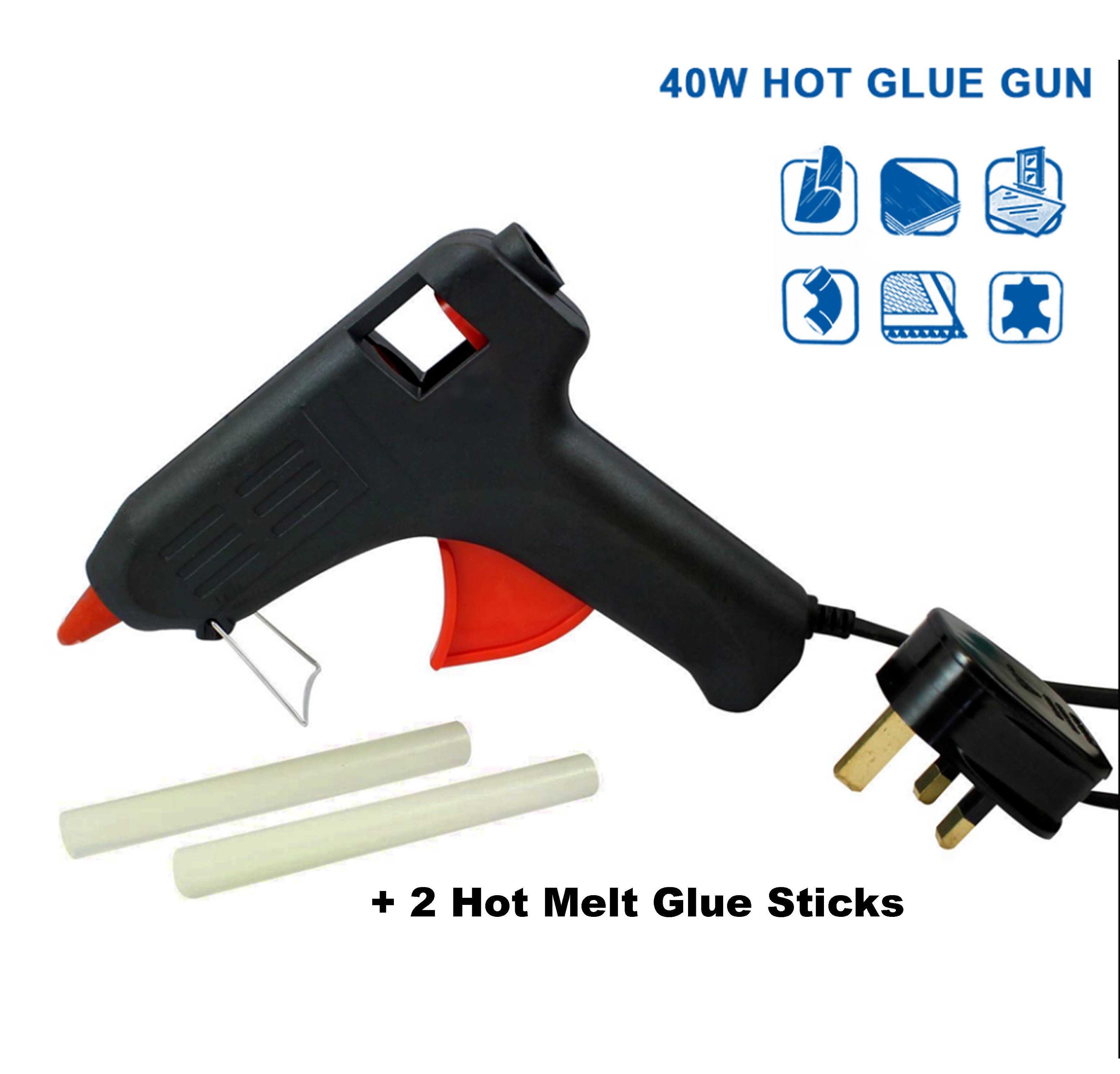40W Watt Hot Melt Glue Gun Provided 2 Glue Sticks Wire Stand For DIY Craft Ceramics Fabrics Paper Plastic Wood Sealing Wax Glue Gun Set Etsy France