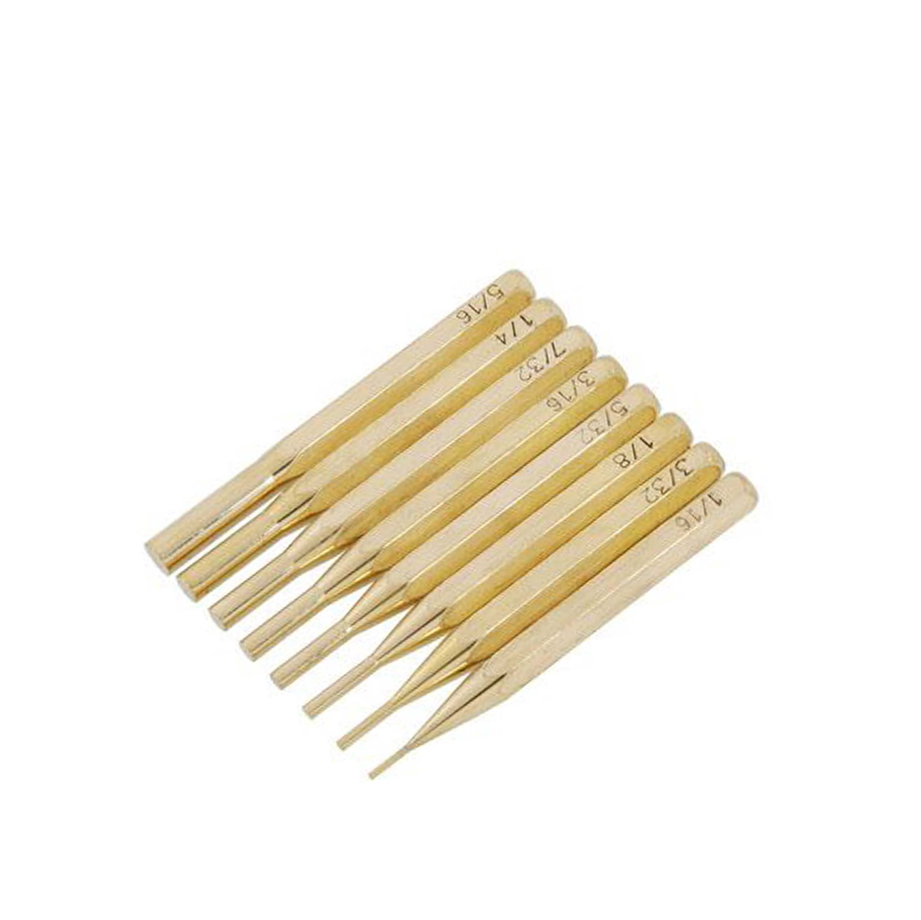 8 piezas de latón pin punch set tamaños 1/16 3/32 1/8 5/32 | Etsy