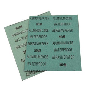 12 Piece Wet & Dry Waterproof Emery Sand Sanding Abrasive Paper ...