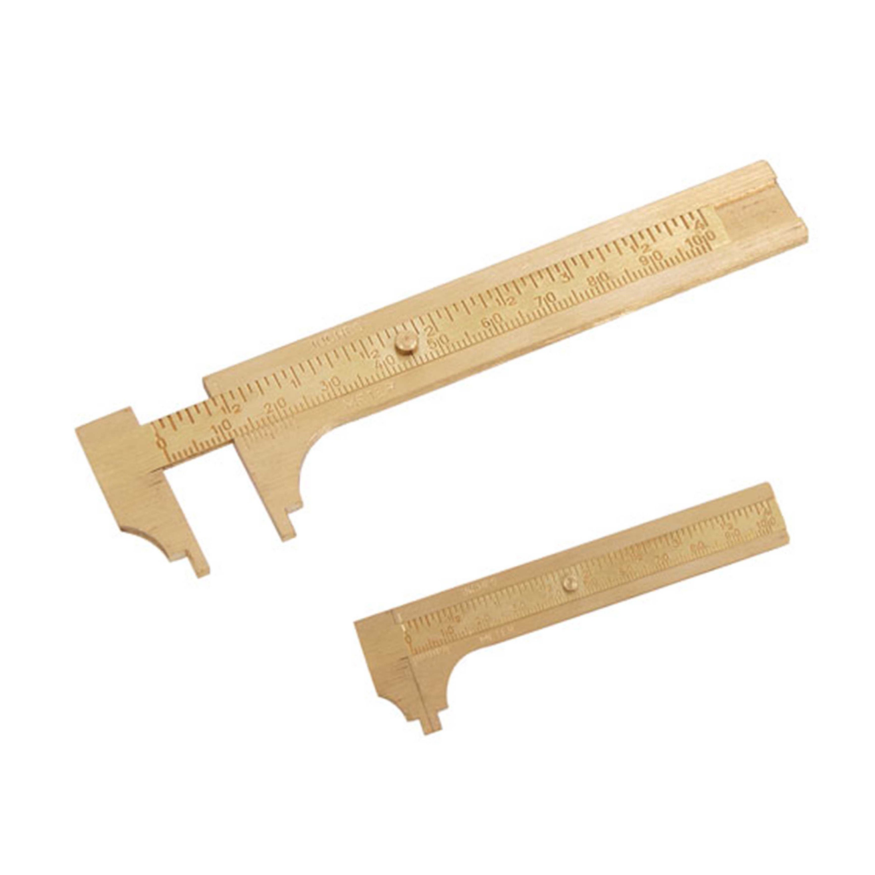 Metalworking Inspection & Measurement Mini 100mm Metal Scale Brass ...