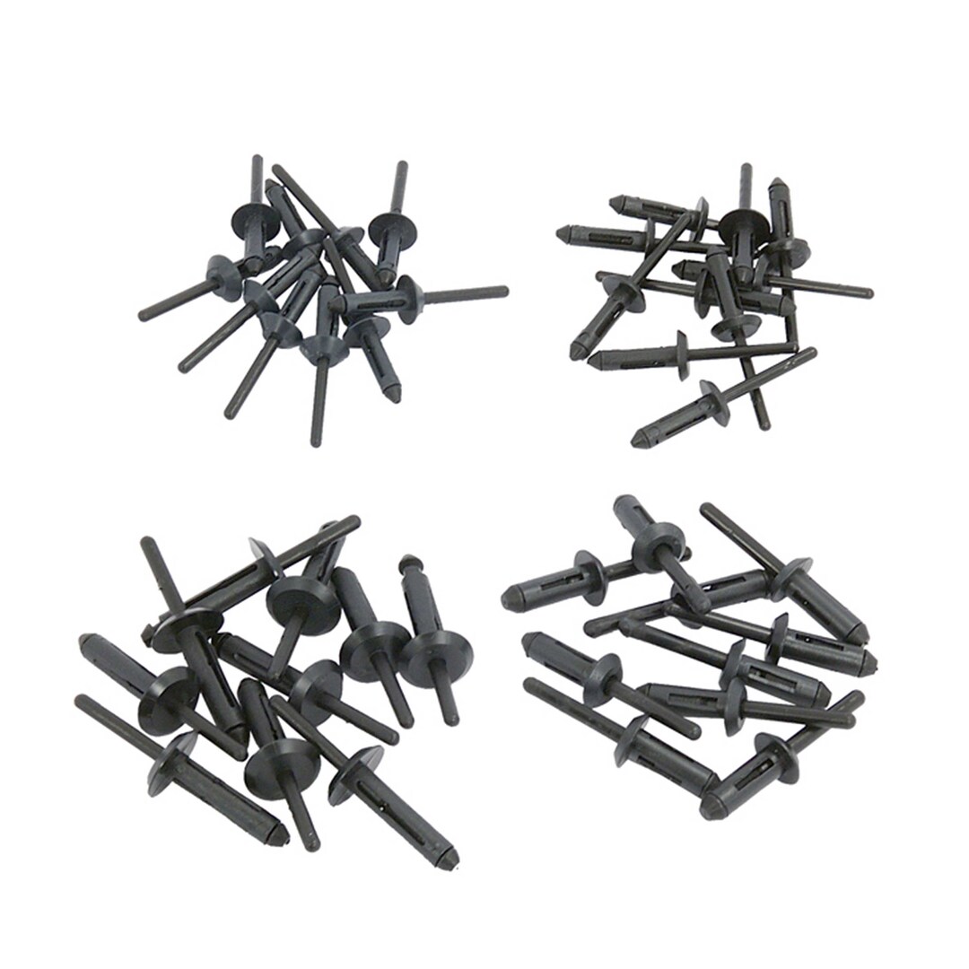 40 Plastic Pop Rivets With 4 Assorted Sizes for Miscellaneous Usage ...