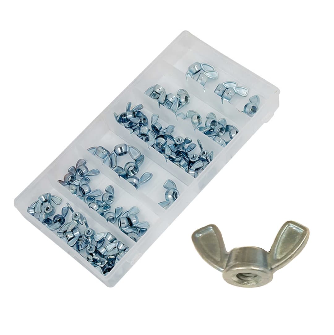 70 Pieces of Wing Nuts Assortments Contains 6 Popular Sizes for All ...
