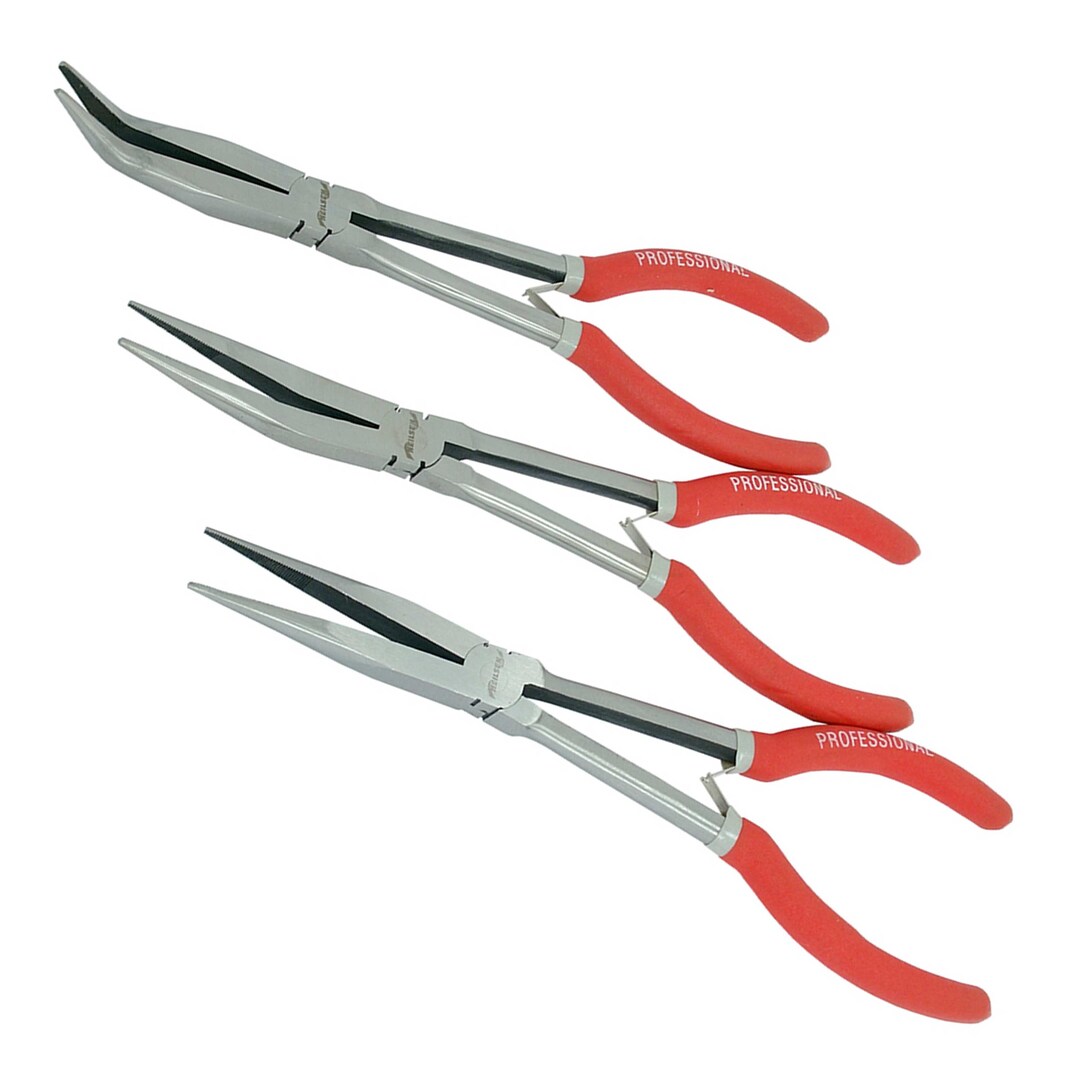 11 Inch 285mm 3 Piece Plier Pliers Set Straight 20 Degree Angle and 45 ...