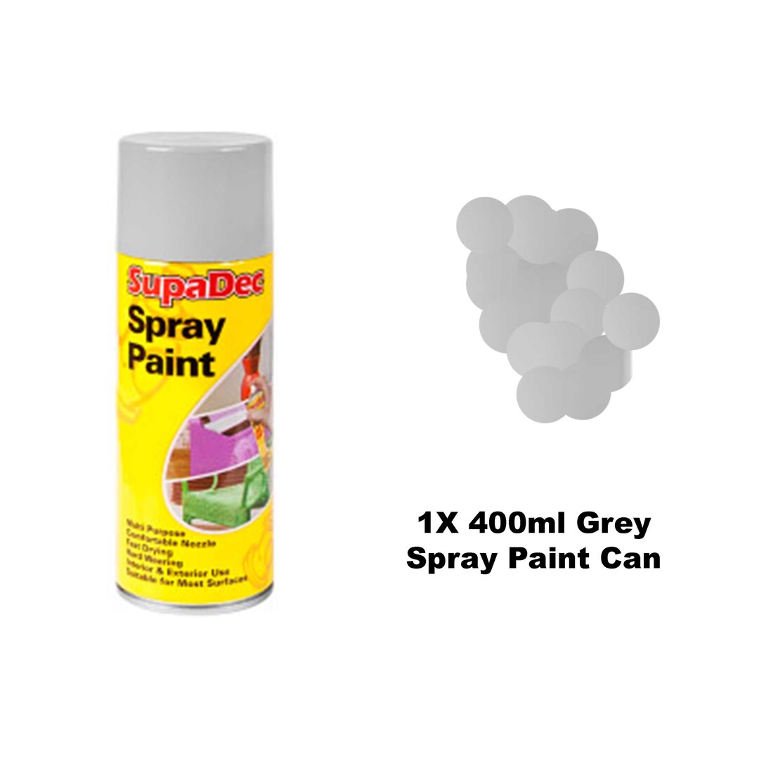 1X 400ml Can of Grey Aerosol Spray Paint Can for Hobby Art & Decorative ...