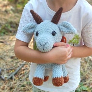 Crochet Pattern Goat, Amigurumi Stuffed Goat Pattern, Farm Animals ...