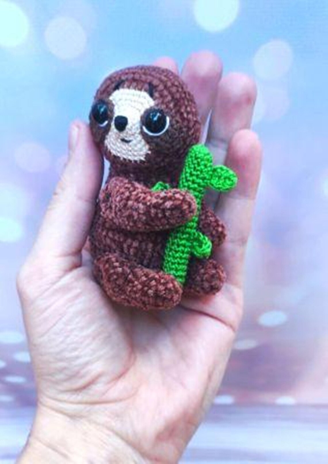 Crochet Pattern Sloth Amigurumi Mini Sloth Pattern Miniature - Etsy