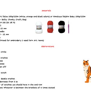 Crochet Tiger Pattern Amigurumi Tiger Pattern Stuffed Safari - Etsy