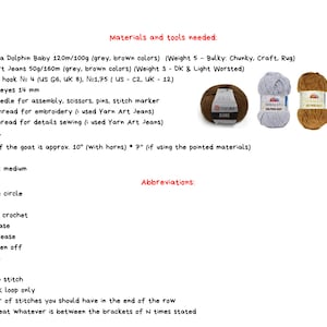 Crochet Pattern Goat, Amigurumi Stuffed Goat Pattern, Farm Animals ...