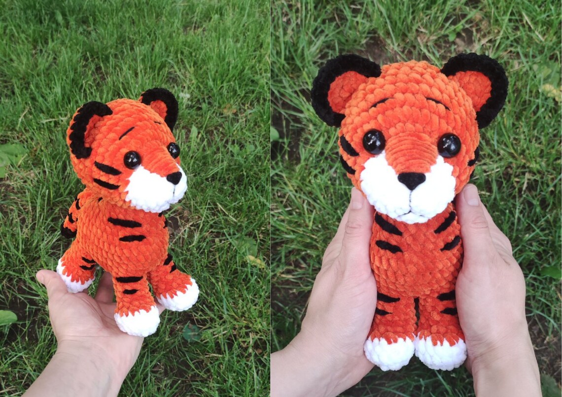 Crochet Tiger Pattern Amigurumi Tiger Pattern Stuffed Safari - Etsy