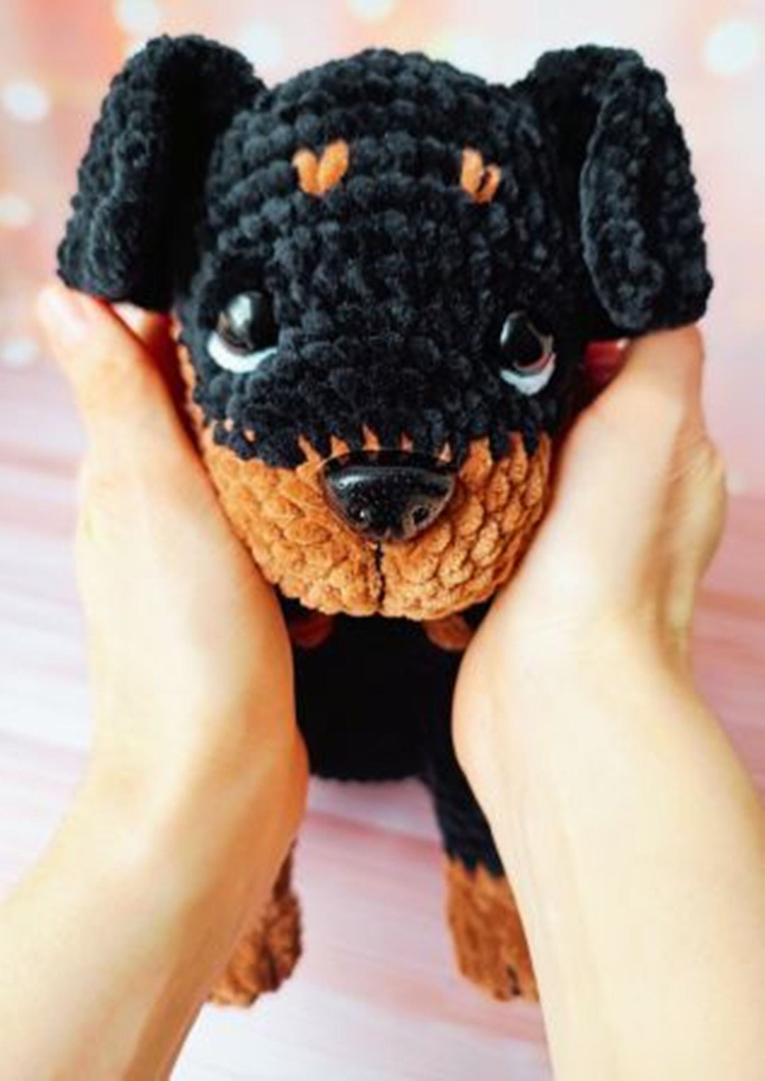 Rottweiler Dog Crochet Pattern/ Amigurumi Tutorial Plushie Dog/ Crochet ...
