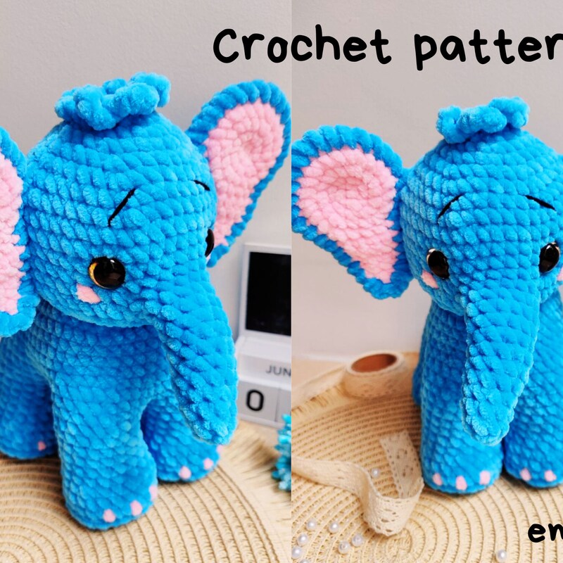 Crochet Elephant Pattern - Etsy