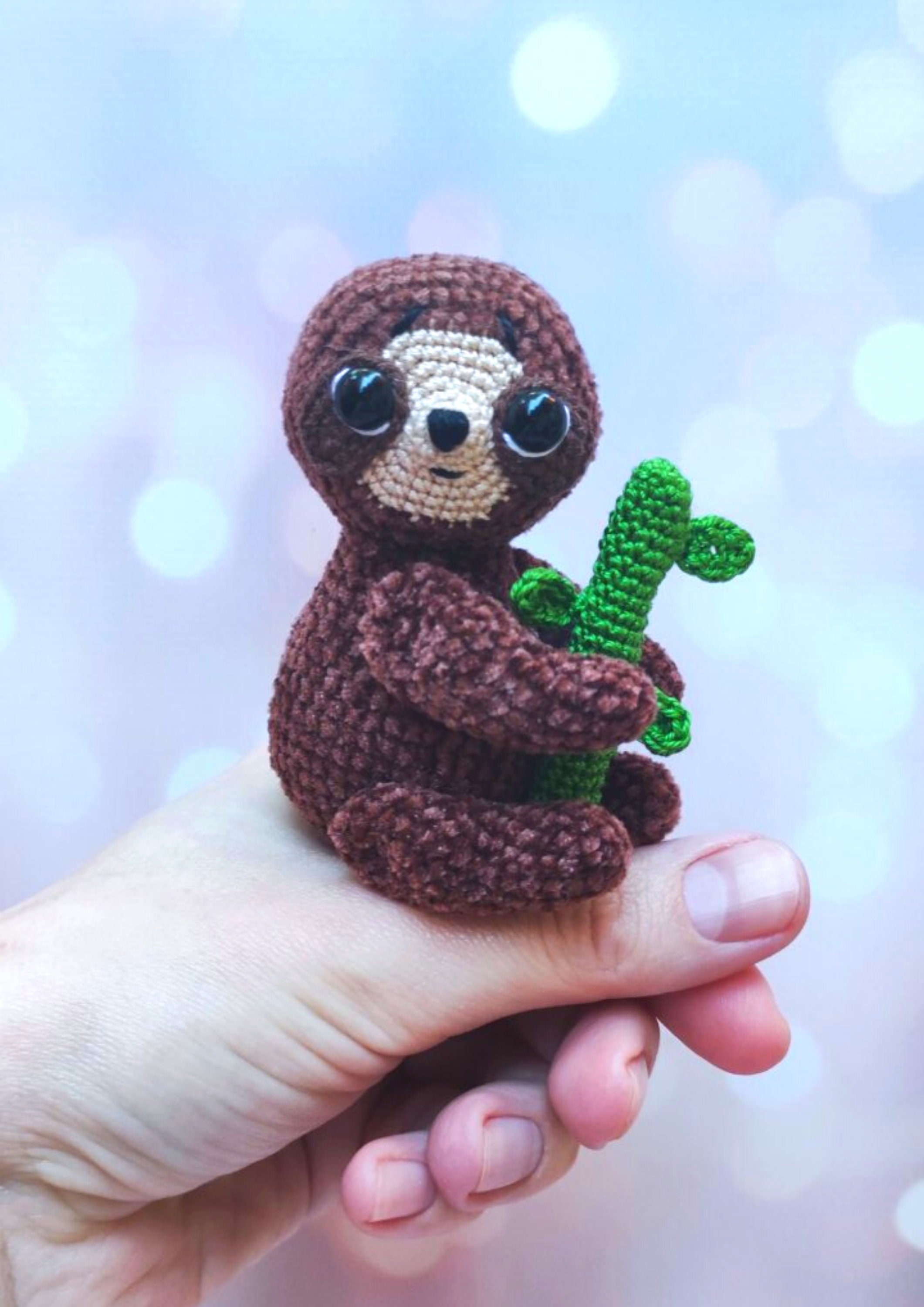 Crochet Pattern Sloth Amigurumi Mini Sloth Pattern Miniature - Etsy