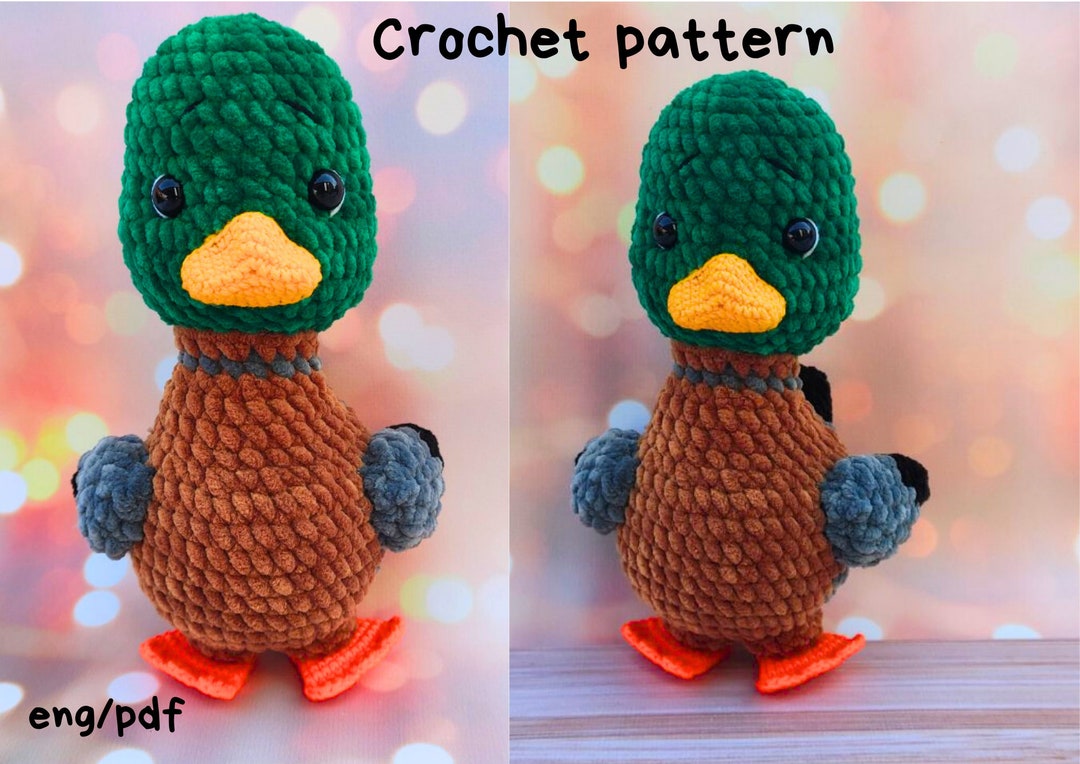 Mallard Duck Crochet Pattern/ Amigurumi Tutorial Stuffed Bird/ Crochet ...
