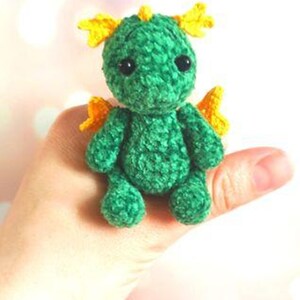 Mini Dragon Crochet Pattern/ Tiny Dragon Amigurumi Tutorial/ Fantasy ...