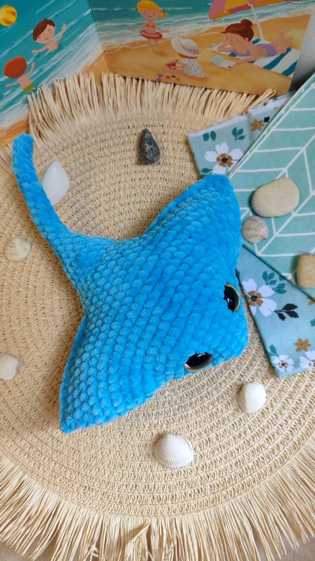 Stingray Crochet Pattern. Sea Creatures Amigurumi Tutorial. Stuffed ...