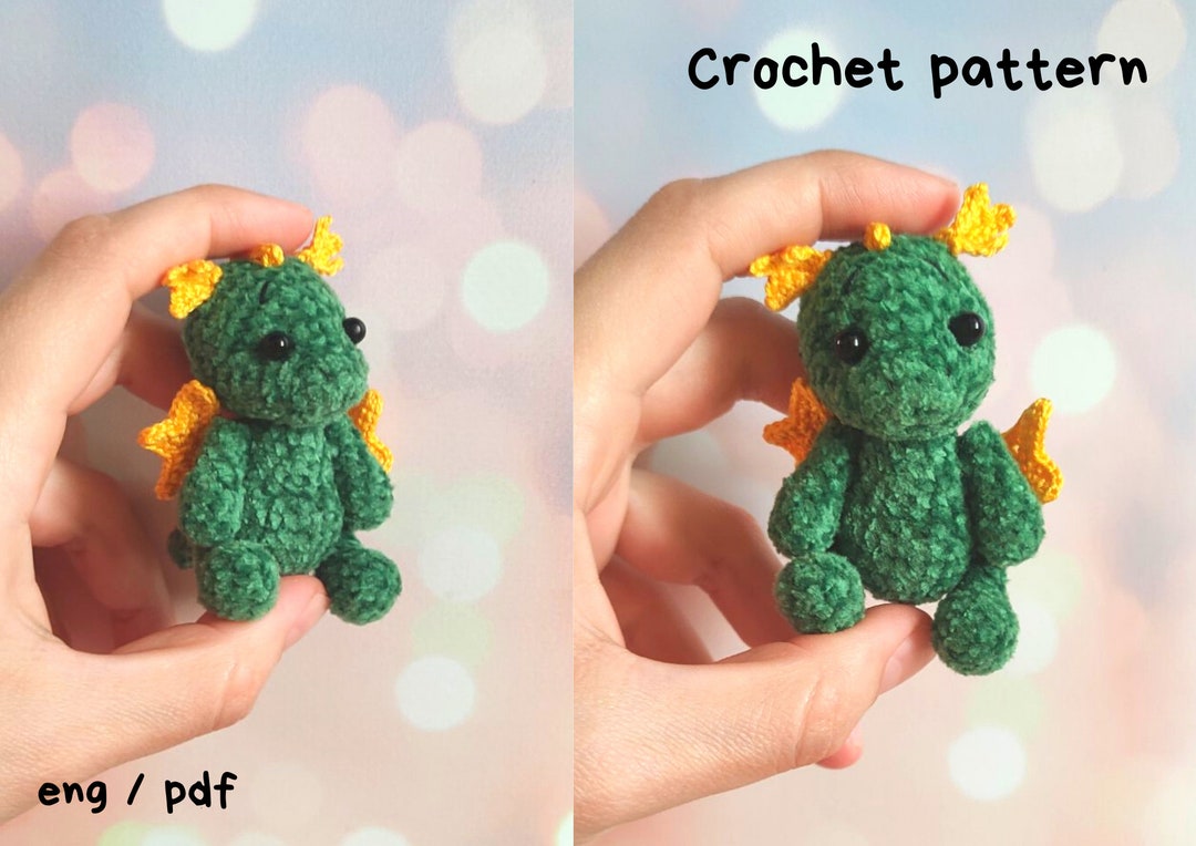 Mini Dragon Crochet Pattern Amigurumi Baby Dragon Pattern - Etsy