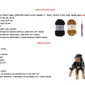 Crochet Pattern Dog/ Amigurumi Rottweiler Puppy Tutorial/ Stuffed Dog ...