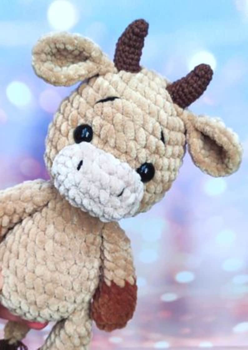 Amigurumi Bull Pattern Crochet Bull Pattern Pdf Farm Animals - Etsy