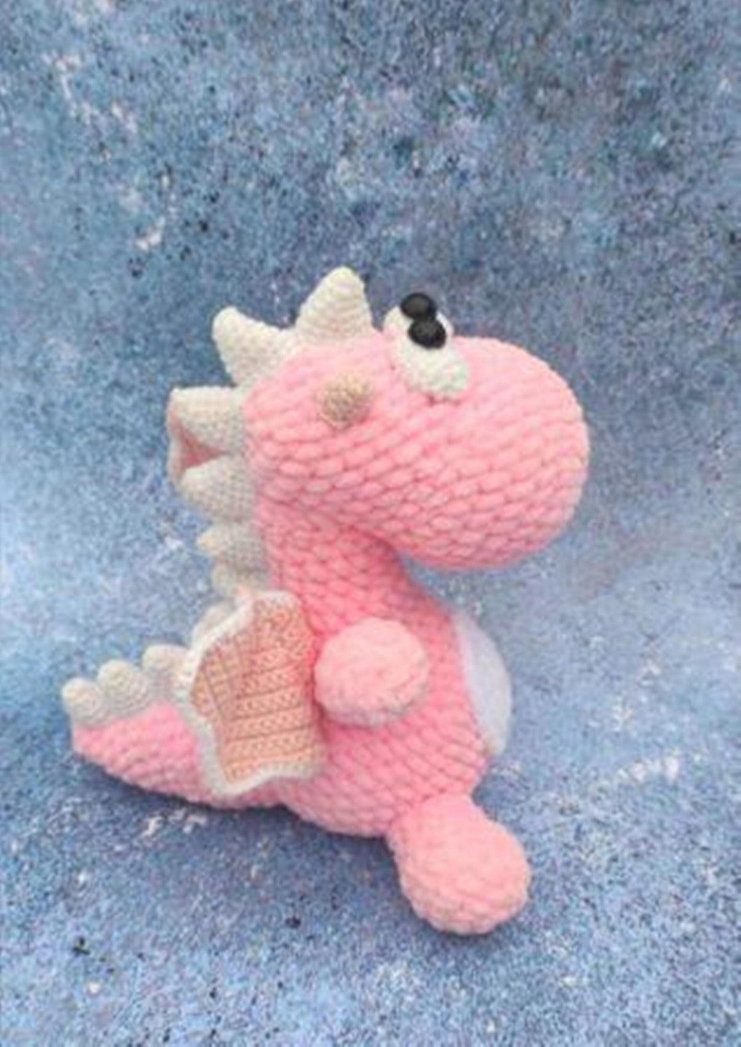 Crochet Pattern Stuffed Dragon, Amigurumi Big Dragon Pattern, Fantasy ...