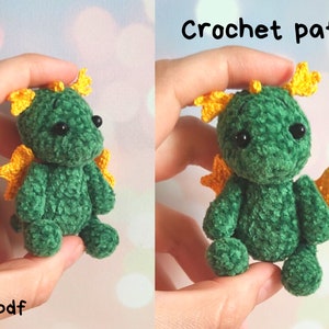 Mini Dragon Crochet Pattern/ Tiny Dragon Amigurumi Tutorial/ Fantasy ...