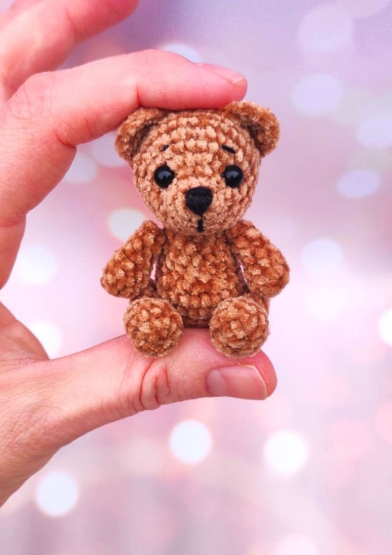 Mini Teddy Bear Crochet Pattern Amigurumi Mini Bear Pdf | Etsy